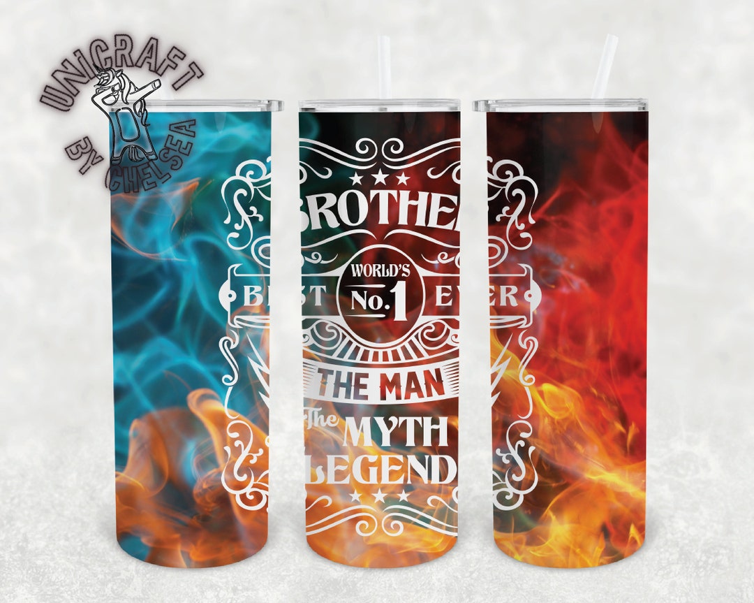 Best Brother Fire and Flames- 20oz Straight Tumbler Design for Straight ...