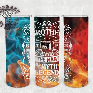Best Brother Fire and Flames- 20oz Straight Tumbler Design for Straight ...