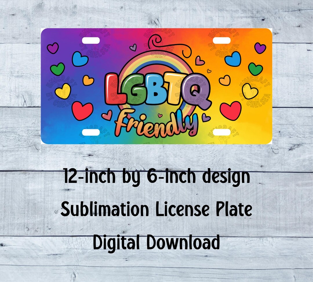 LGBTQ License Plate PNG Pride License Plate Design LGBTQ Friendly ...