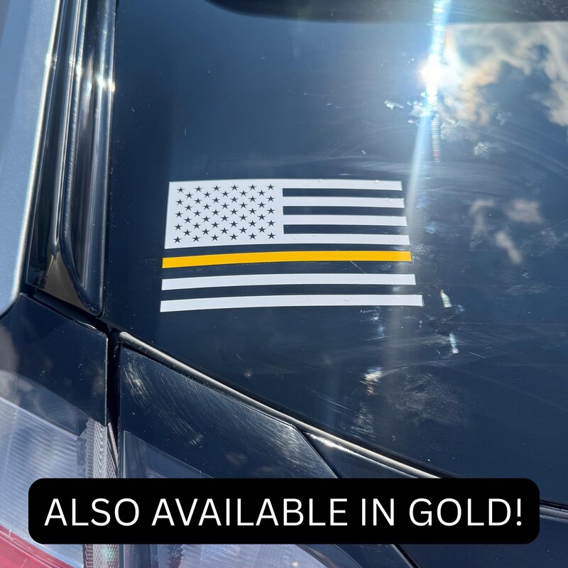 Thin Gold Line Decal - Etsy