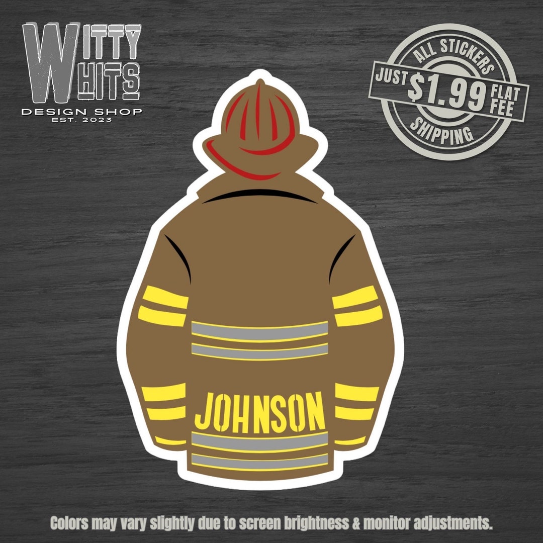 Firefighter Gift, Firefighter Sticker, Firefighter Stickers, EMT ...