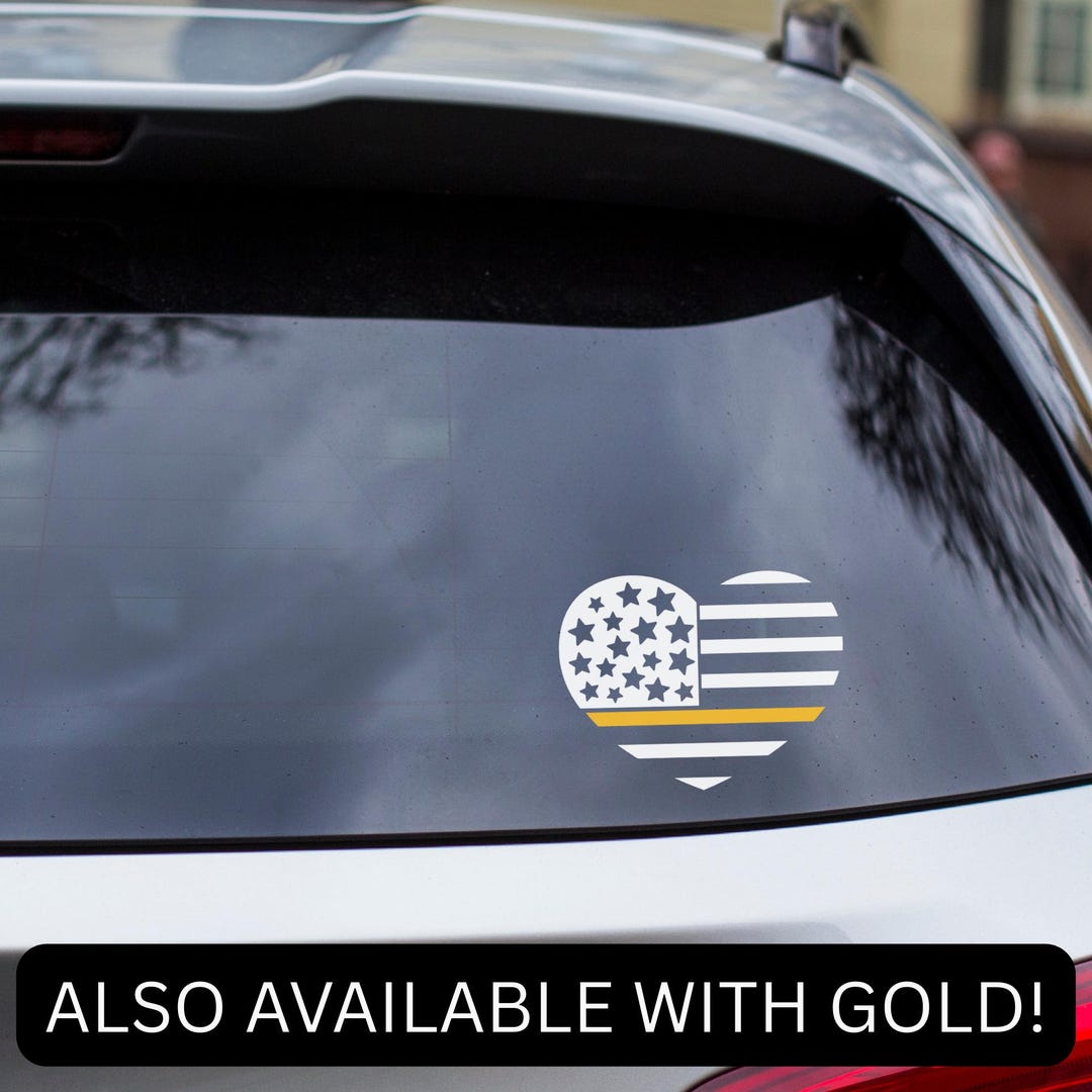 Thin Gold Line Car Decal, Dispatch Car Decal, 911 Dispatcher Decal, 911 ...