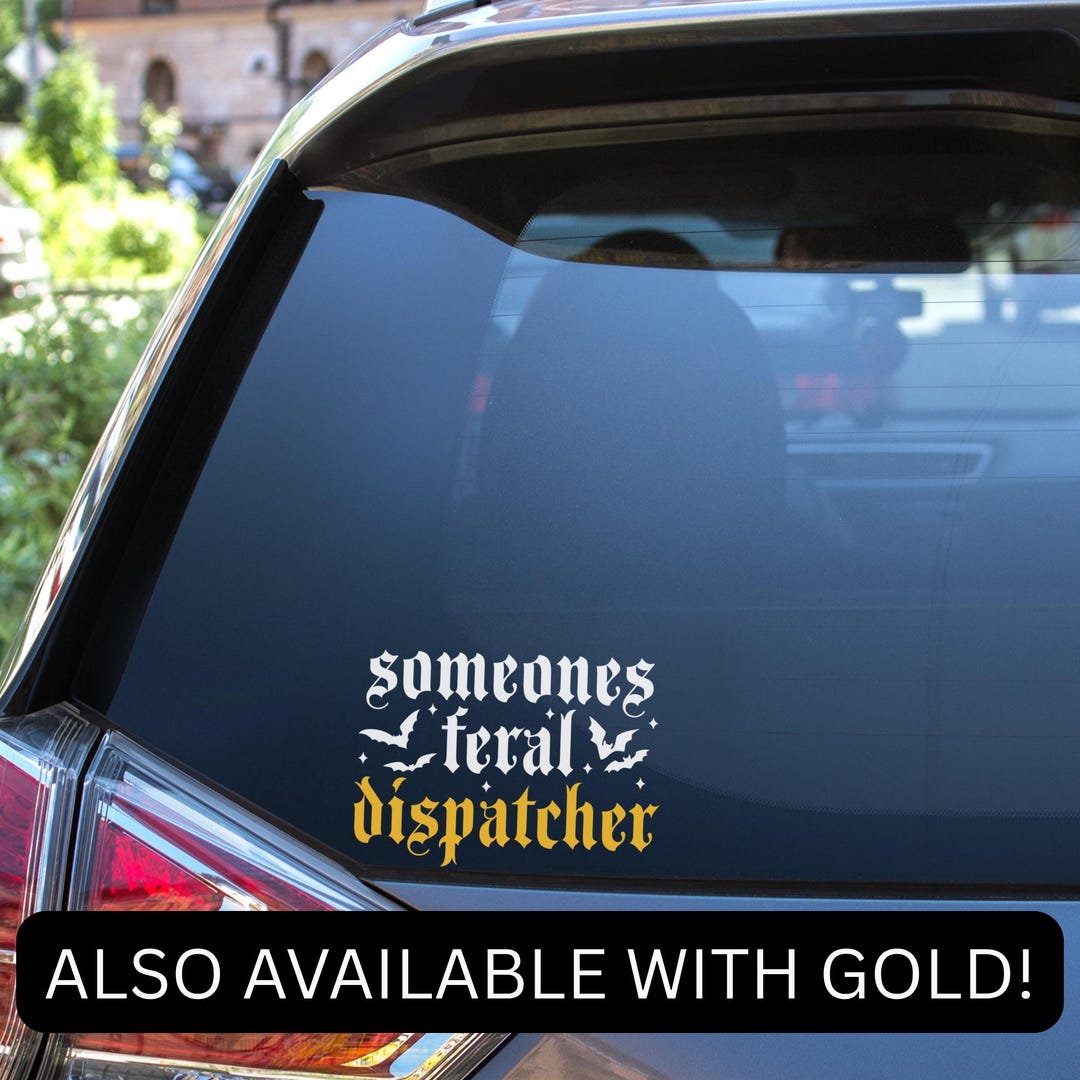 Thin Gold Line Car Decal, Dispatch Car Decal, 911 Dispatcher Decal, 911 ...