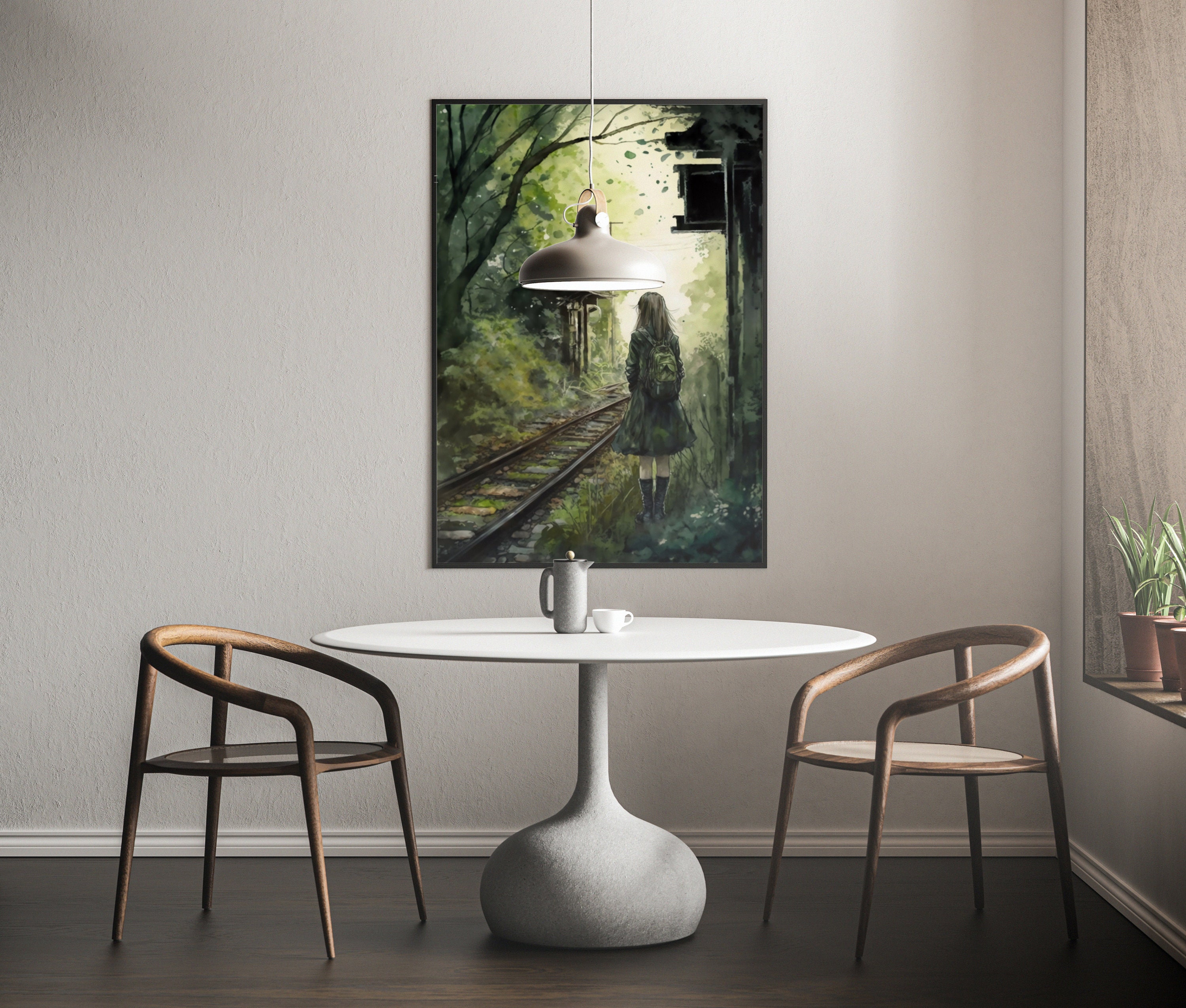 End of the Line, Female Painting, Nature Painting, Nature, Train ...