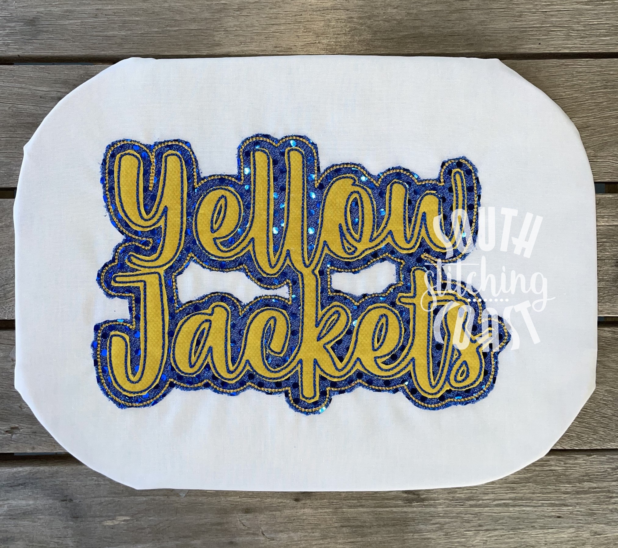 Yellow Jackets Double Applique Embroidery Design - Etsy