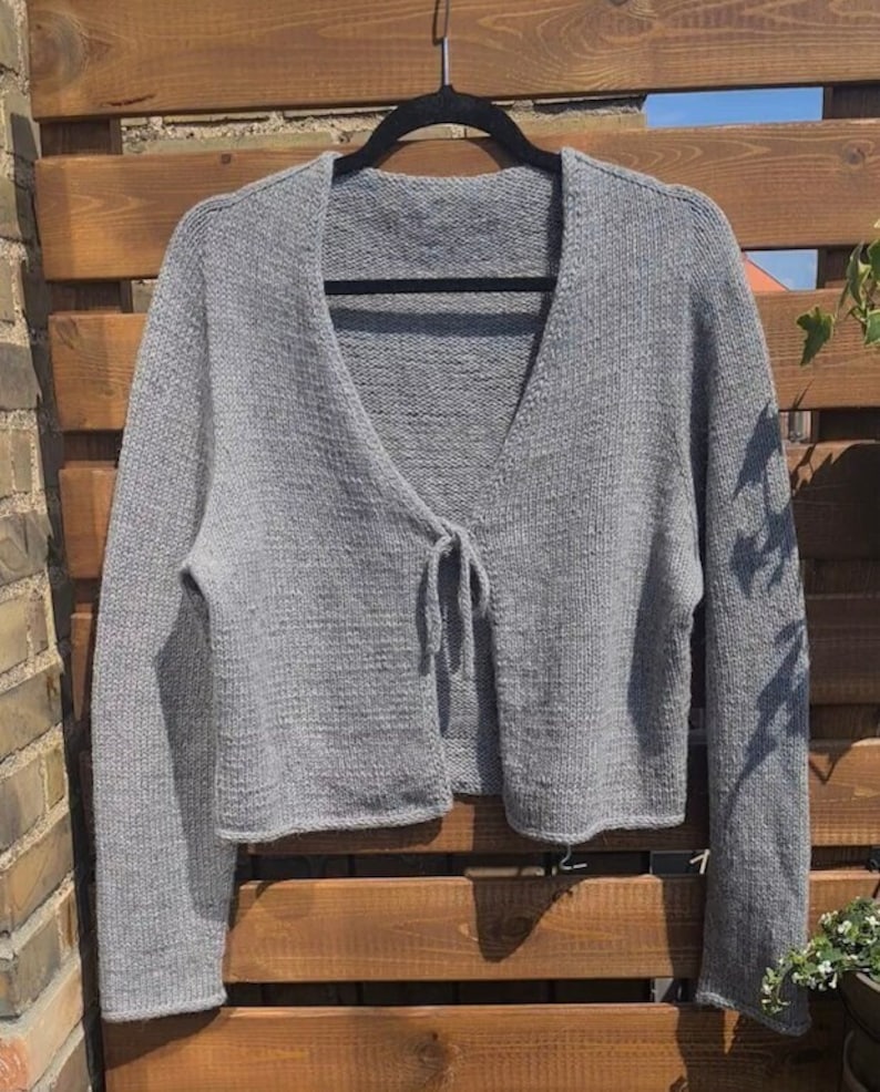 It's a Tie Cardigan Knitting Pattern - Etsy