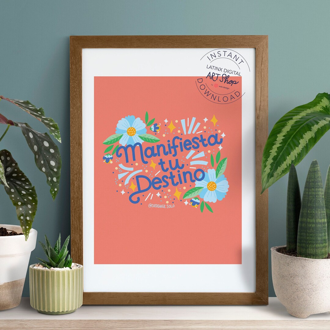 Manifest Poster | Spanglish Art | Instant Download | Latina Poster Art ...