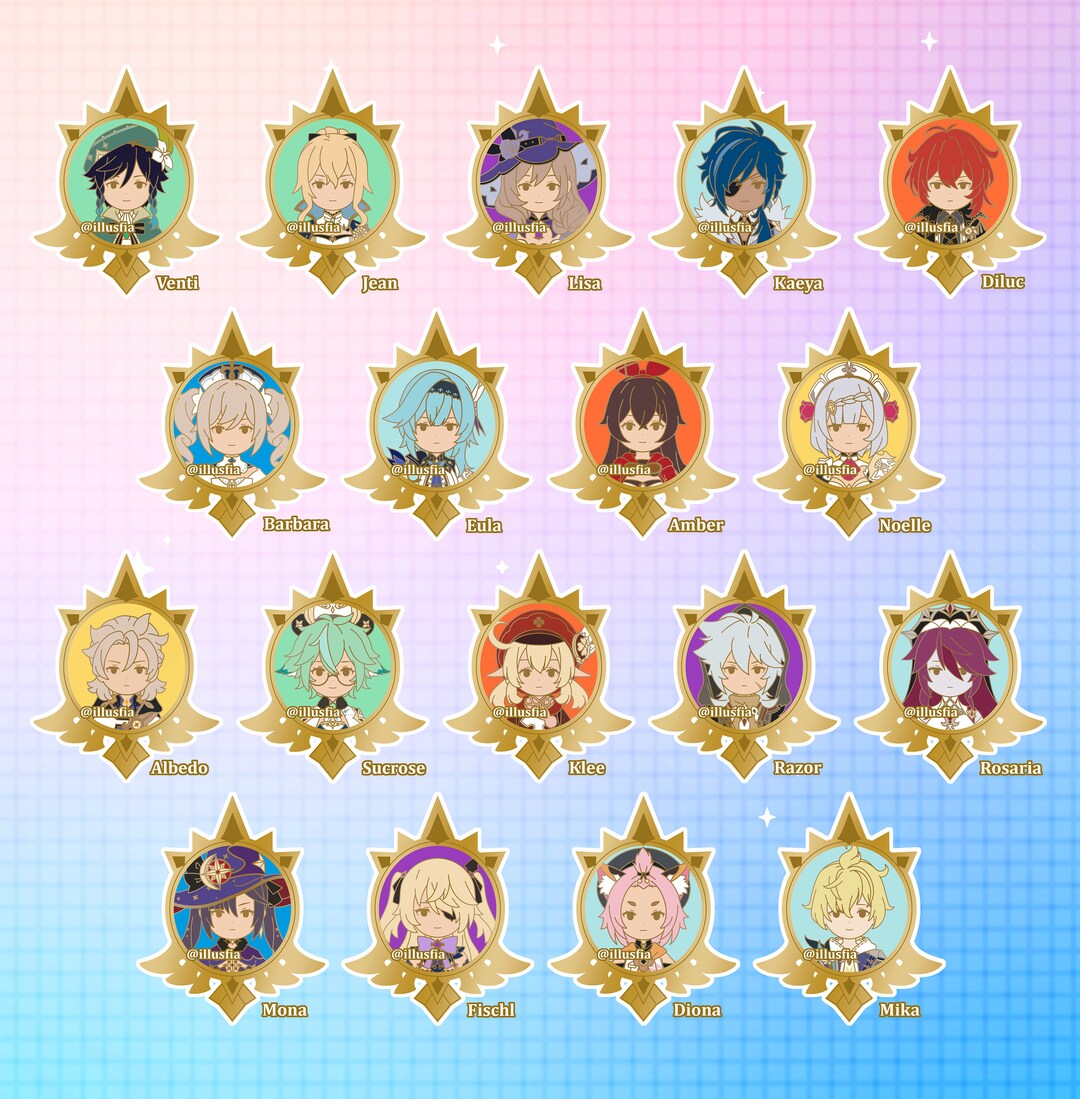 Genshin Impact Pin Bundles - Etsy