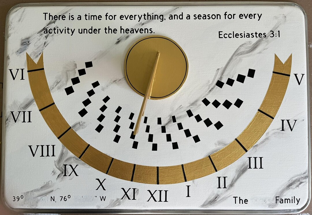 Custom Vertical Sundial, With Faux Marble Dial, Lightweight Aluminum ...