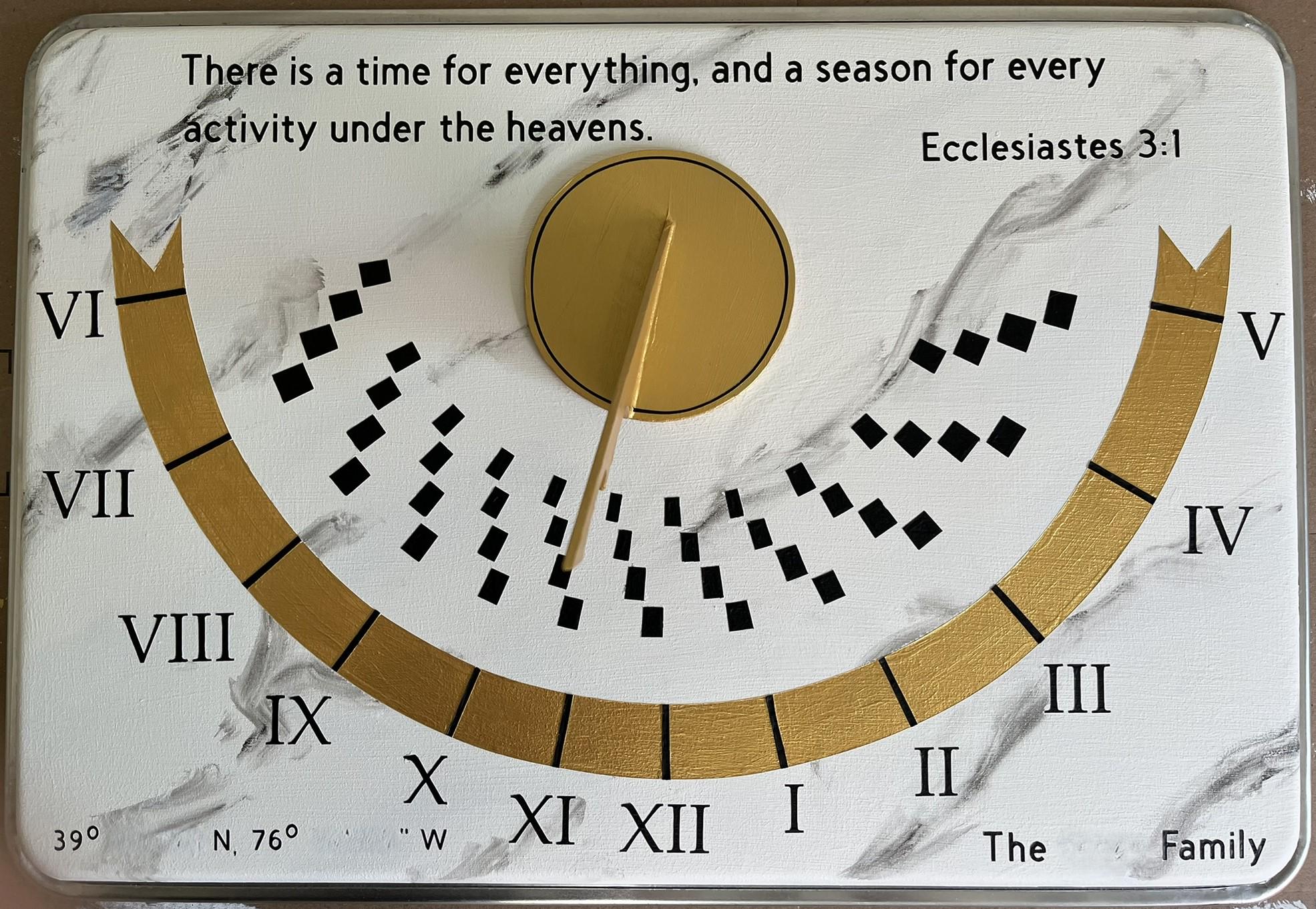 Custom Vertical Sundial, With Faux Marble Dial, Lightweight Aluminum ...