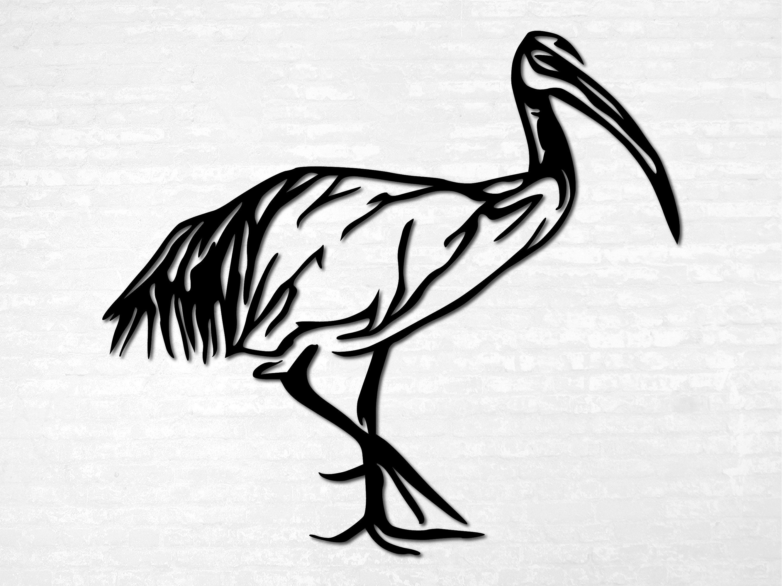 Ibis Decal Bin Chicken Vinyl Art Sticker for Car, Window, Laptop ...
