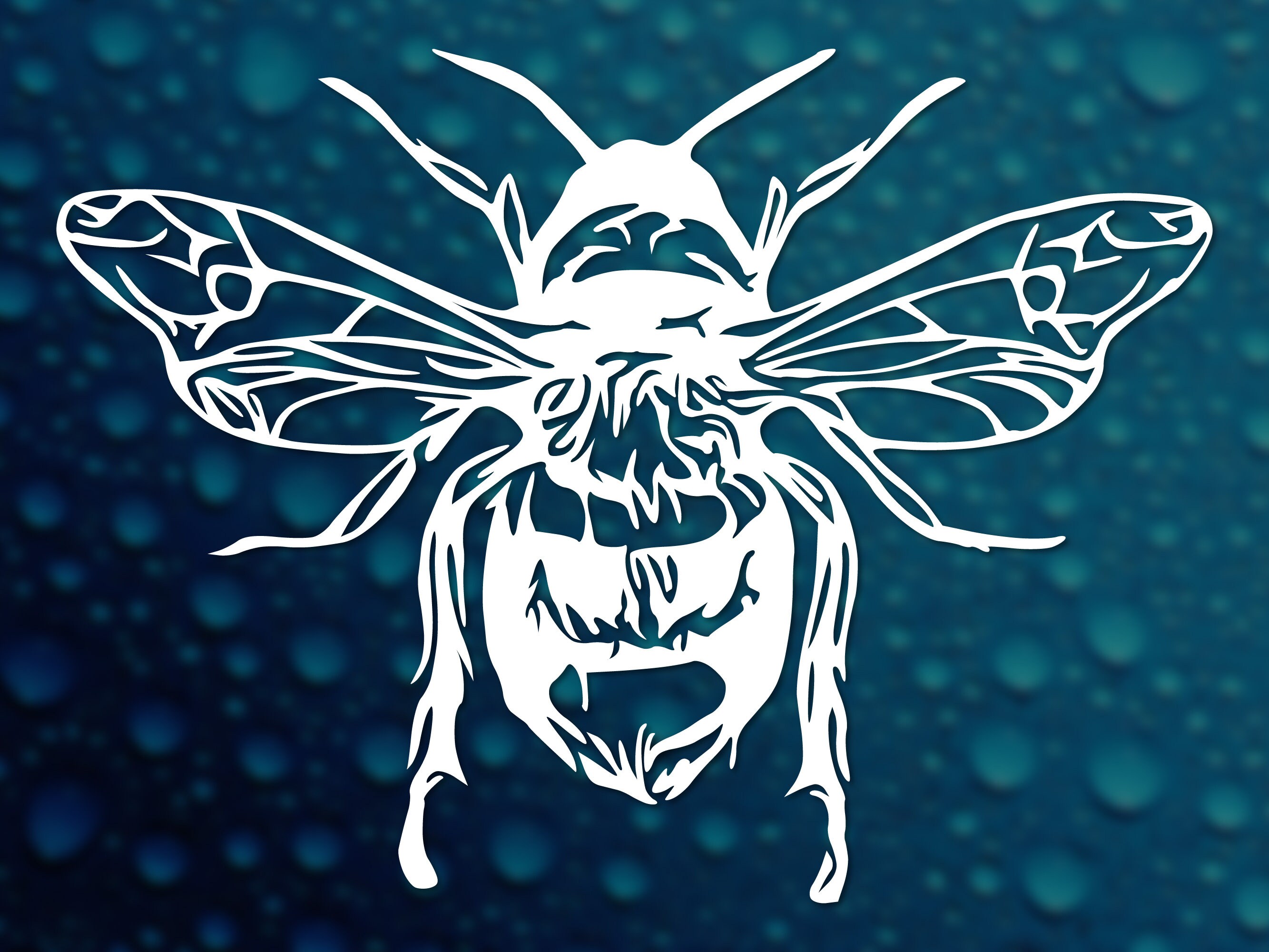 Bee Decal · Realistic Vinyl Cut Art Sticker for Car Window, Laptop ...