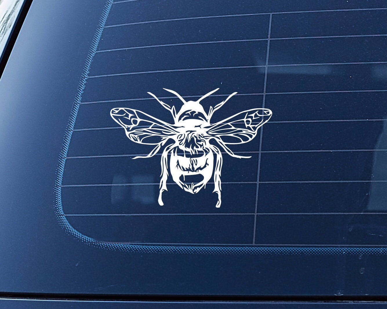 Bee Decal · Realistic Vinyl Cut Art Sticker for Car Window, Laptop ...