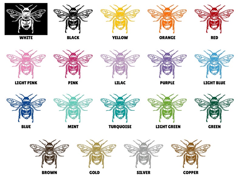 Bee Decal · Realistic Vinyl Cut Art Sticker for Car Window, Laptop ...