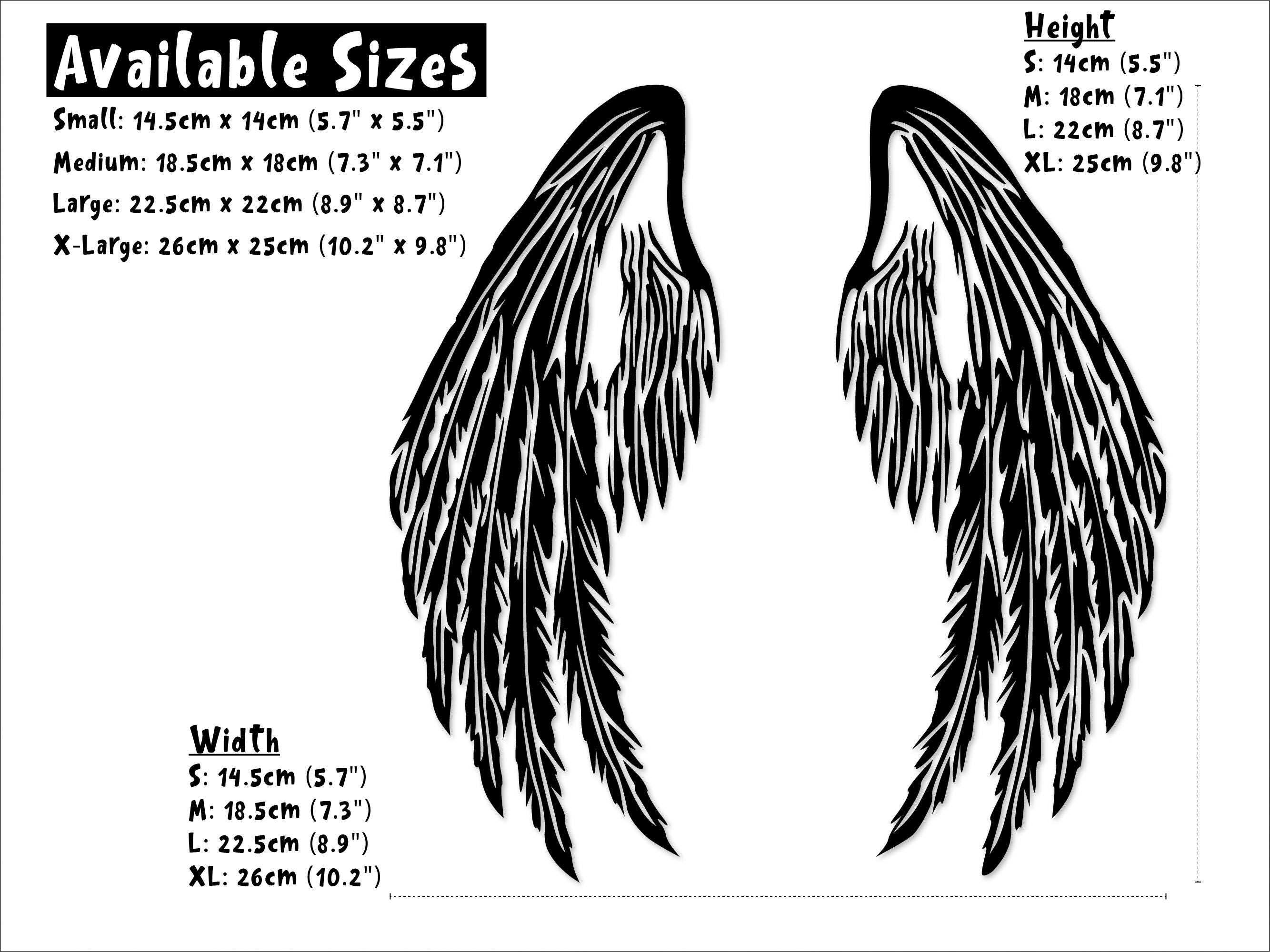 Angel Wings Decal · Unique Vinyl Art Sticker for Laptop, Car Window ...