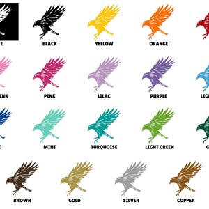Raven Decal · Crow Vinyl Art Sticker for Laptop, Car Window, Tumbler ...