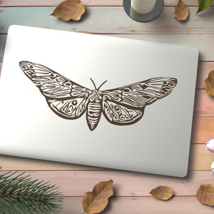 Moth Decal · Beautiful Winged Vinyl Art Sticker for Car Window, Laptop ...