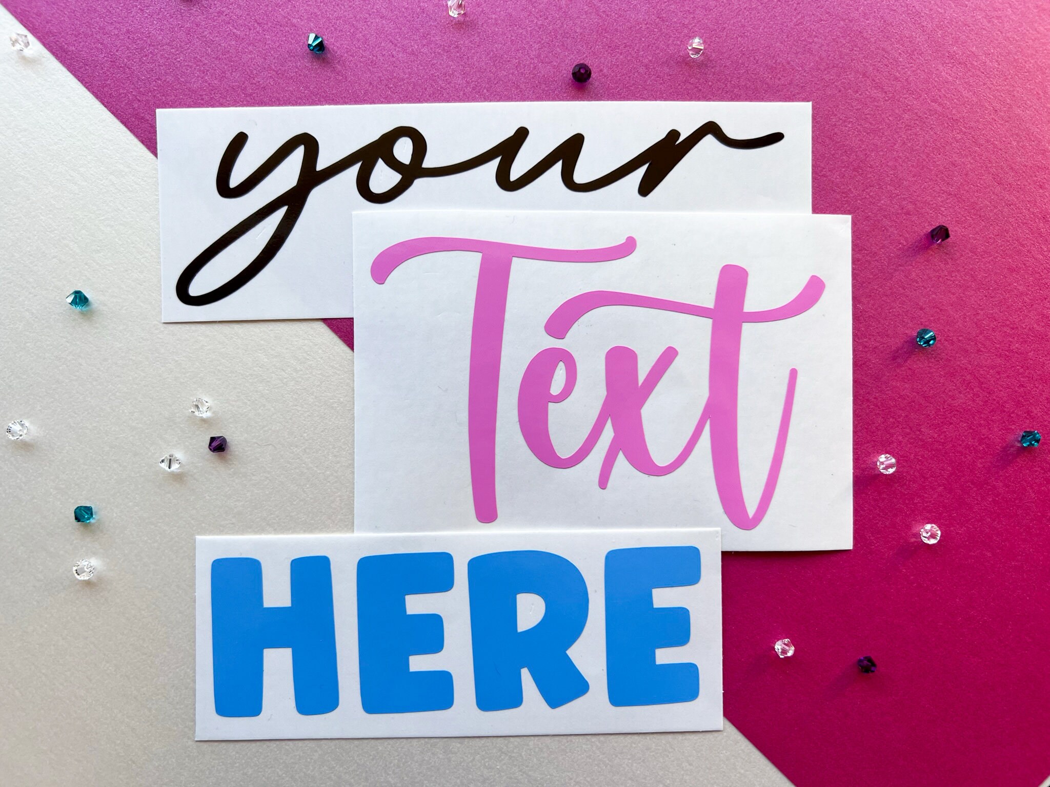 Lettering Decal, Custom Personalised Vinyl Cut-out Sticker With Your ...