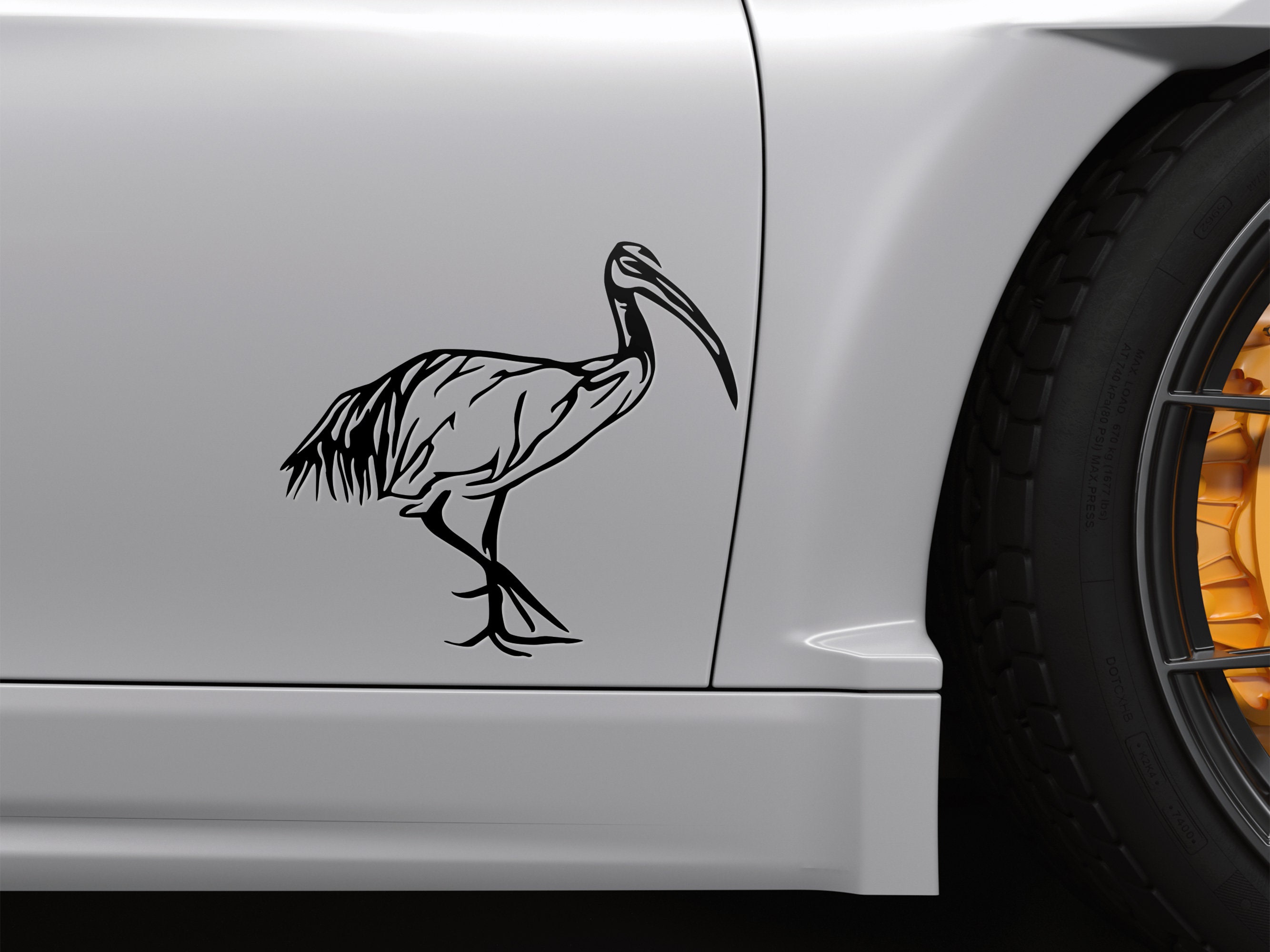 Ibis Decal Bin Chicken Vinyl Art Sticker for Car, Window, Laptop ...