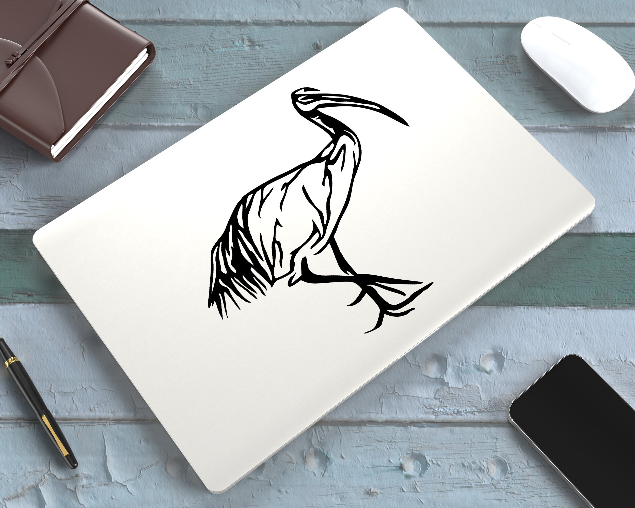 Ibis Decal · Bin Chicken Vinyl Art Sticker for Laptop, Car Window ...