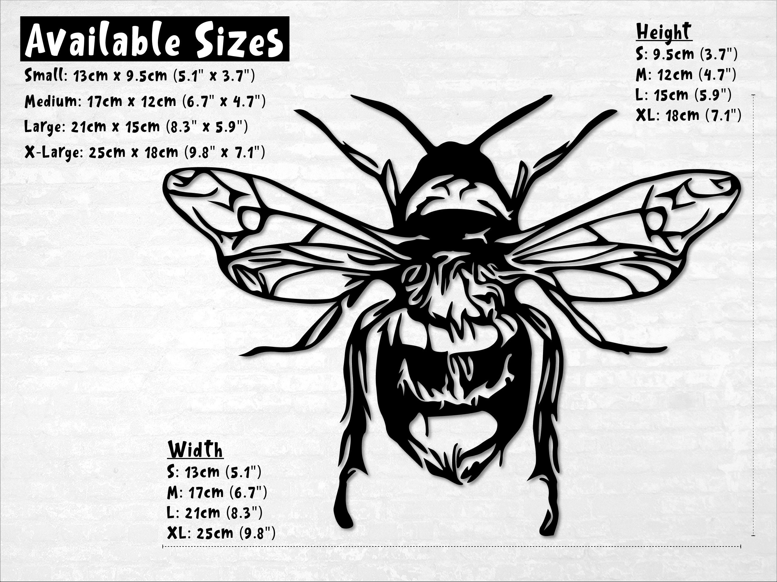 Bee Decal · Realistic Vinyl Cut Art Sticker for Car Window, Laptop ...