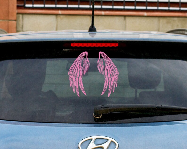 Angel Wings Decal · Unique Vinyl Art Sticker for Car, Window, Laptop ...