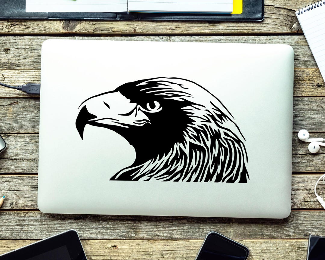 Bald Eagle Decal · Eyecatching Vinyl Art Sticker for Laptop, Car Window ...