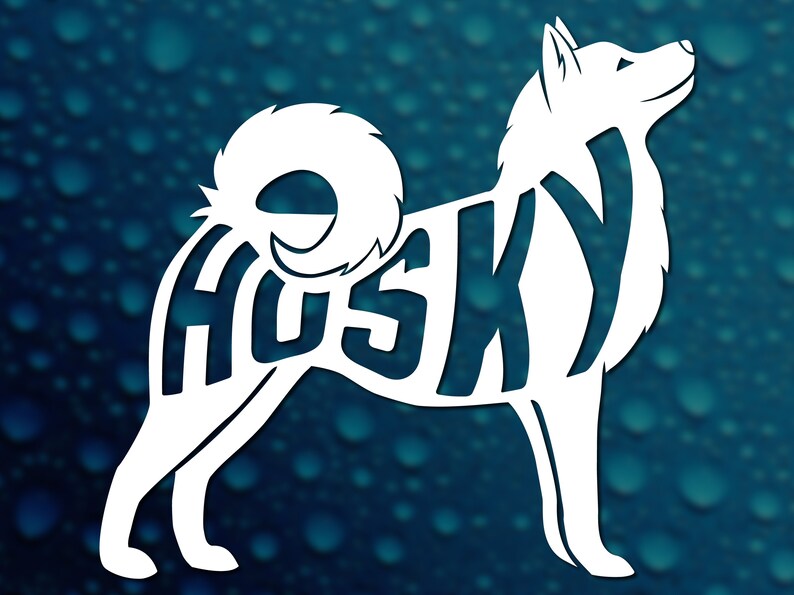 Husky Dog Vinyl Decal - Majestic Design for Husky Lovers - Cut-out ...