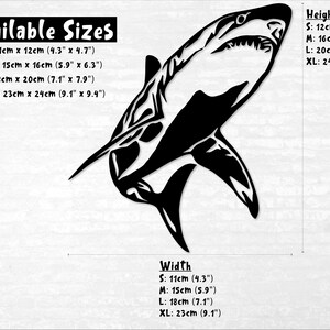 Great White Shark Decal · Unique Vinyl Art Sticker for Car, Window ...