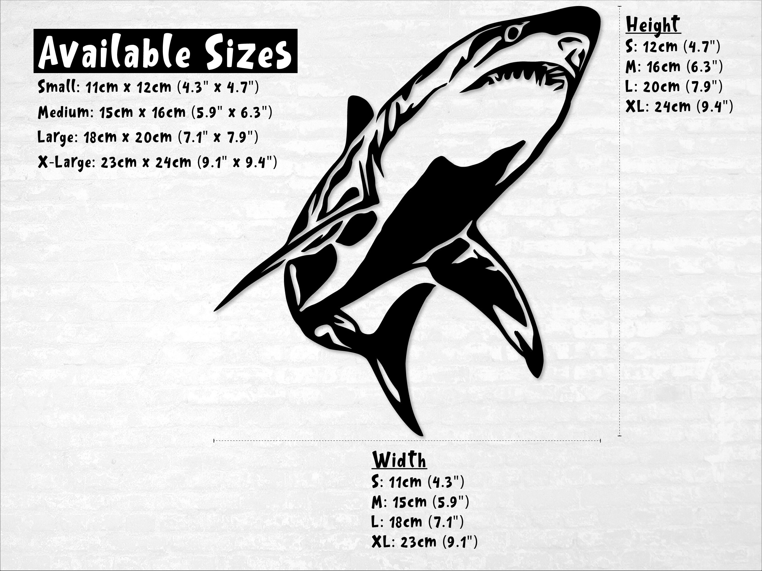 Great White Shark Decal Unique Vinyl Art Sticker for Laptop, Car Window ...