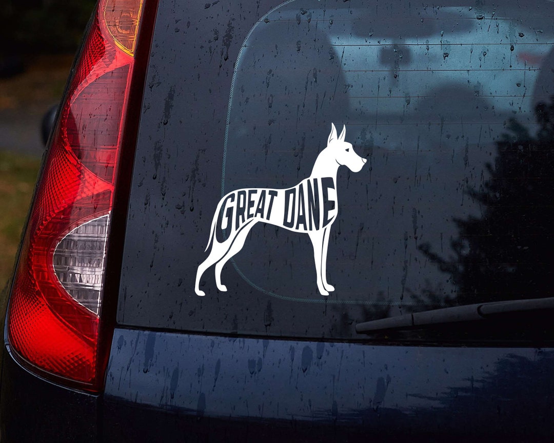 Great Dane Dog Decal · Quality Vinyl Art Sticker for Car, Window ...