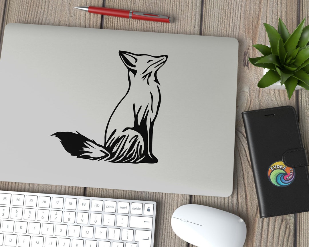 Sweet Fox Decal · Woodland Creature Vinyl Art Sticker for Laptop, Car ...