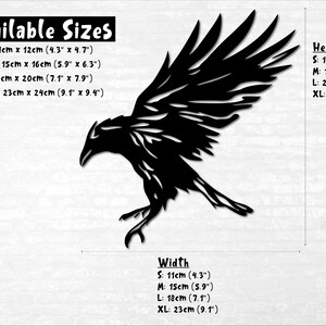 Raven Decal · Crow Vinyl Art Sticker for Laptop, Car Window, Tumbler ...