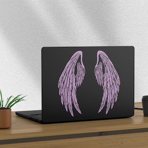 Angel Wings Decal · Unique Vinyl Art Sticker for Laptop, Car Window ...