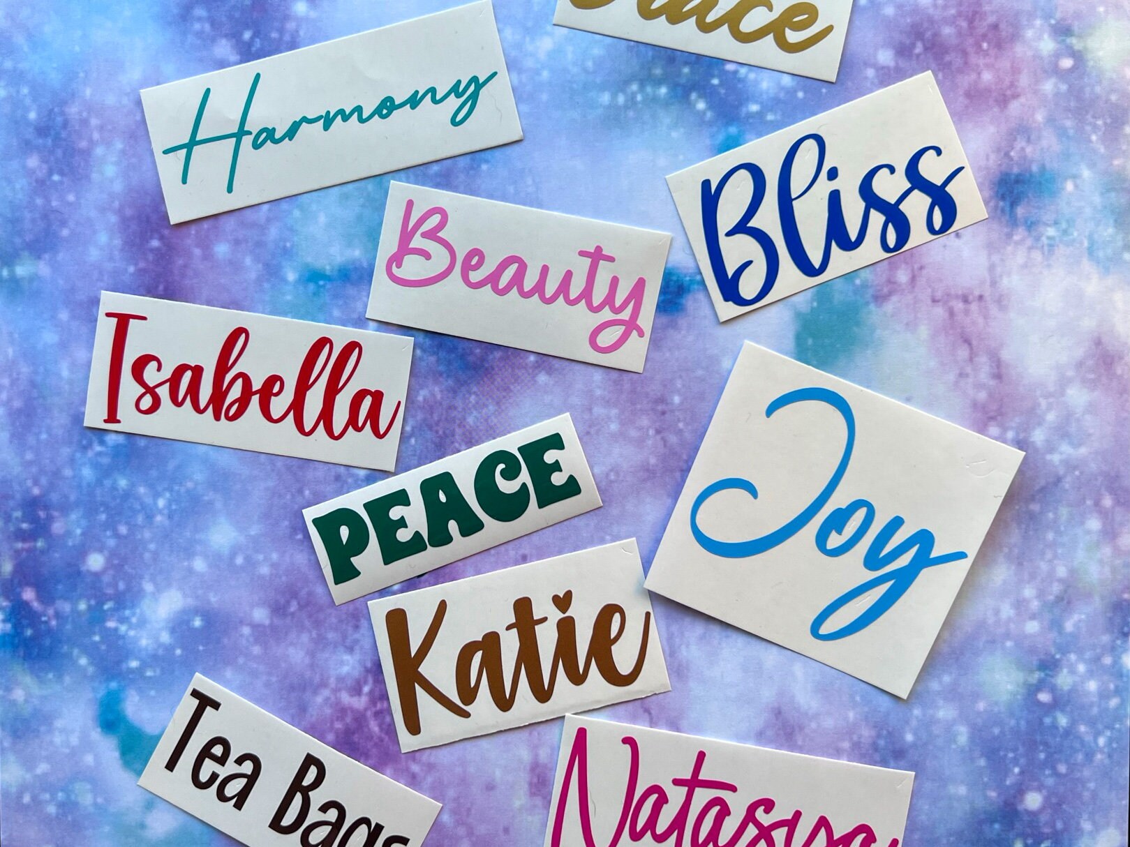 Lettering Decal, Custom Personalised Vinyl Cut-out Sticker With Your ...