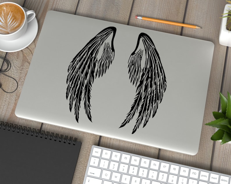 Angel Wings Decal Unique Vinyl Art Sticker for Car, Window, Laptop ...