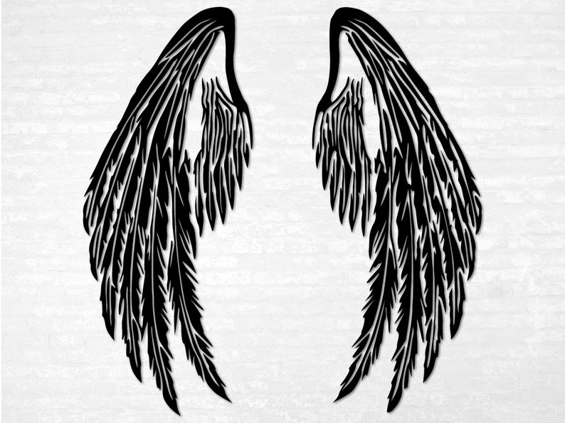 Angel Wings Decal Unique Vinyl Art Sticker for Car, Window, Laptop ...
