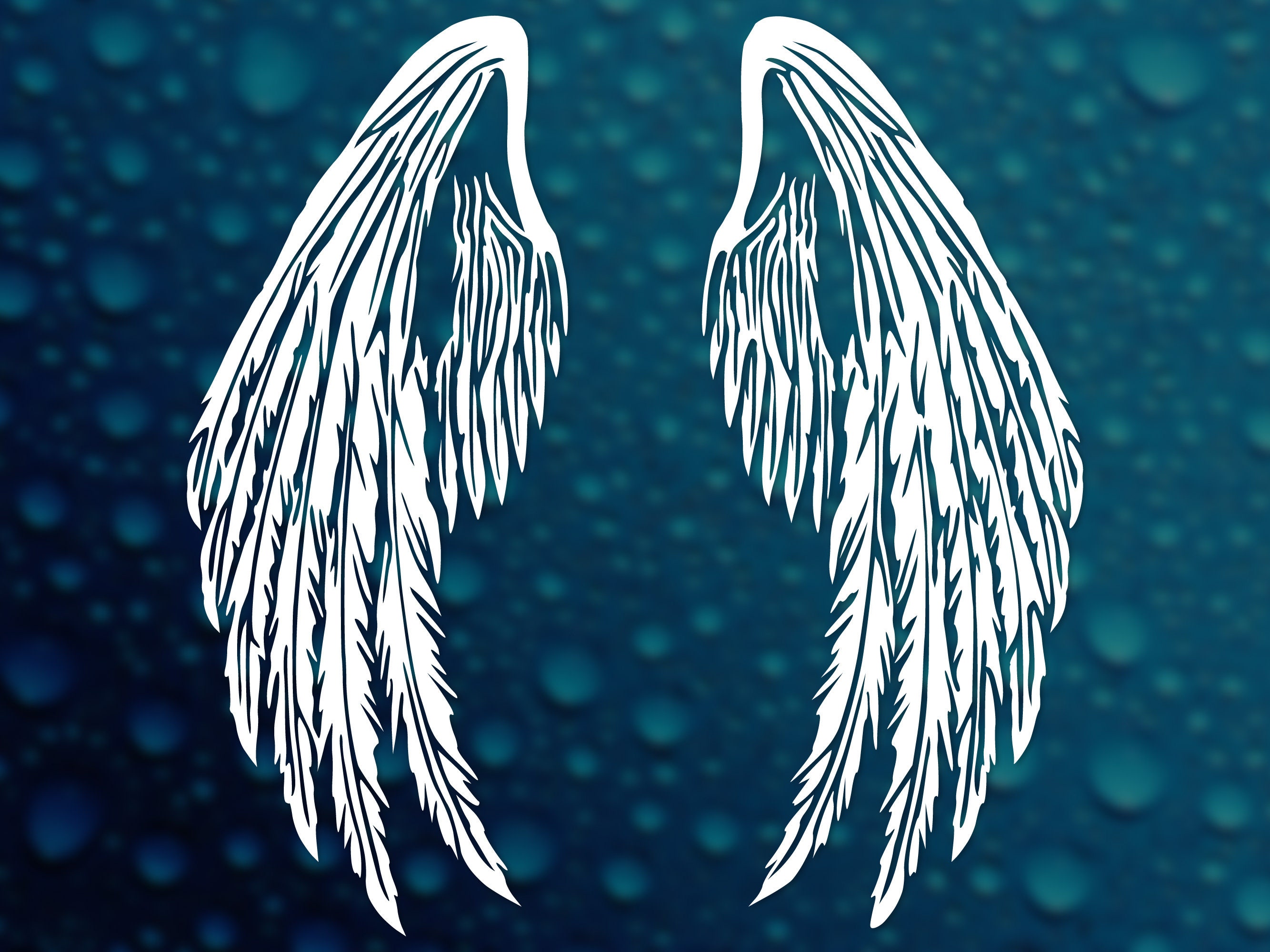 Angel Wings Decal Unique Vinyl Art Sticker for Car, Window, Laptop ...