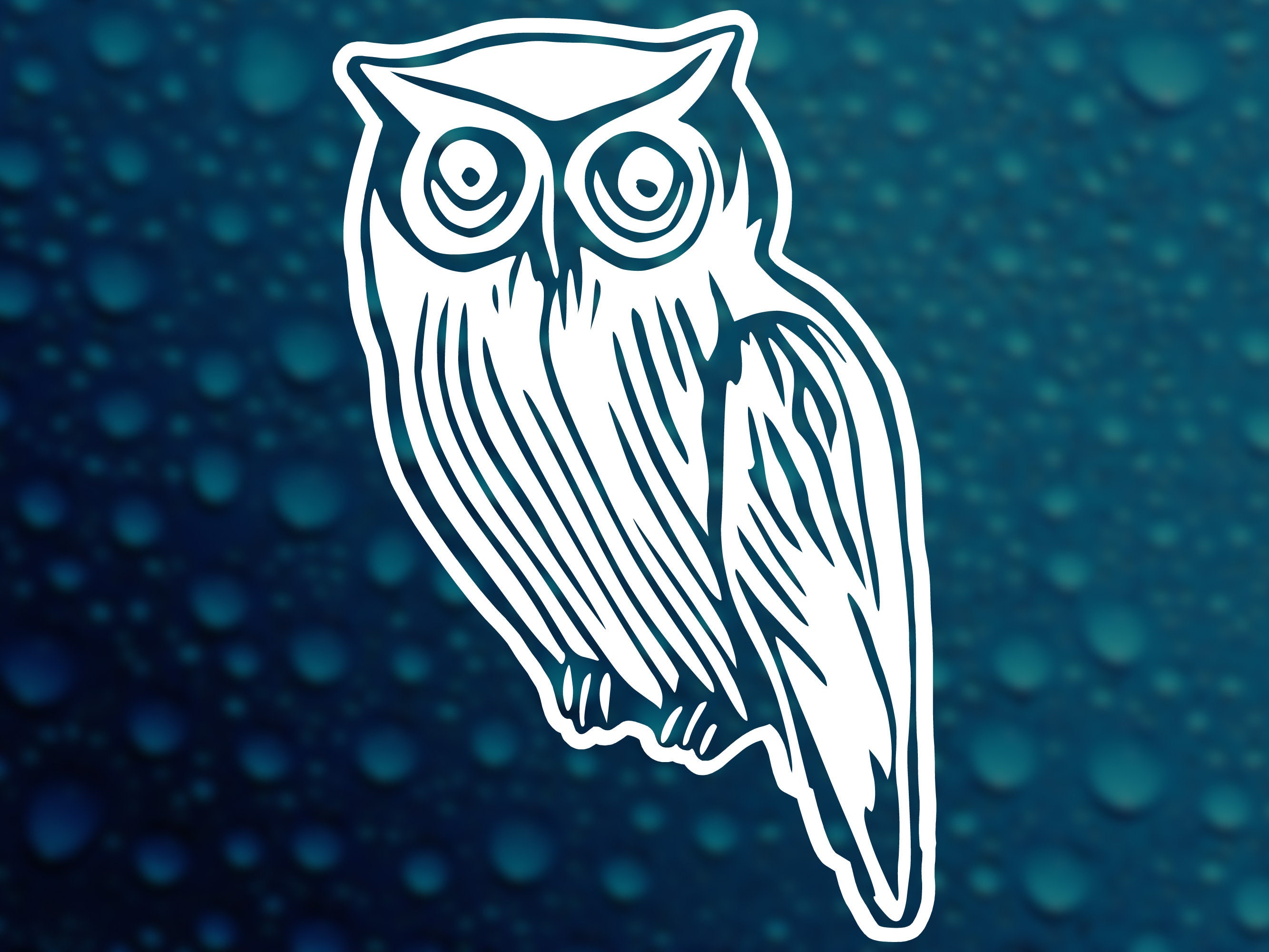Horned Owl Decal · Woodland Nature Vinyl Art Sticker for Car, Window ...