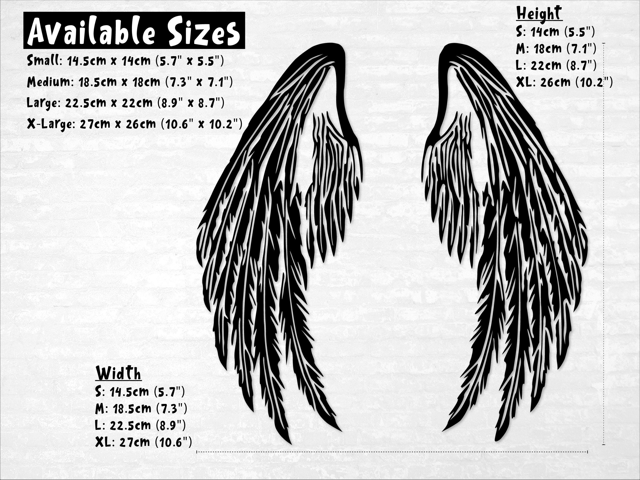 Angel Wings Decal Unique Vinyl Art Sticker for Car, Window, Laptop ...