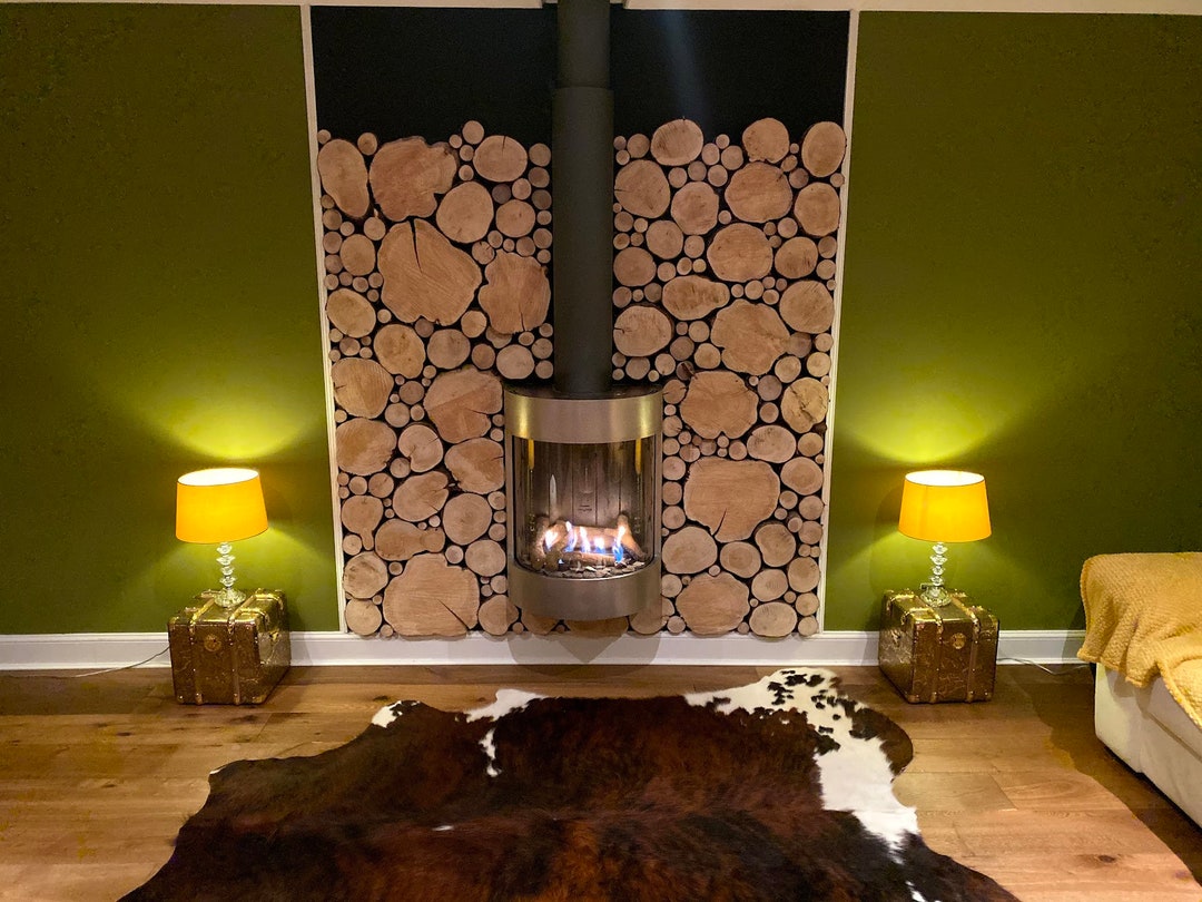 Chunky Log Slices to Create a Faux Log Stack. FREE SHIPPING. Natural ...