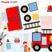 Fire Truck Craft Template | Printable Fire Engine | Cut and Paste ...