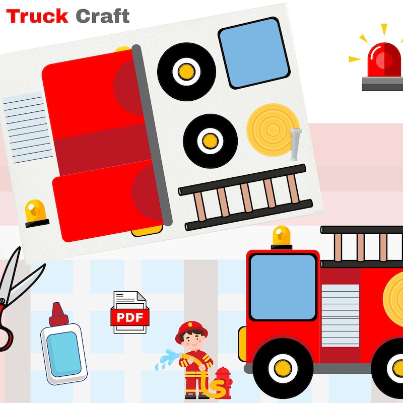Fire Truck Wall Art - Etsy