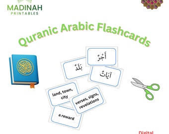 Quranic Arabic Flashcards Level 1 for Islamic Schools or Muslim ...