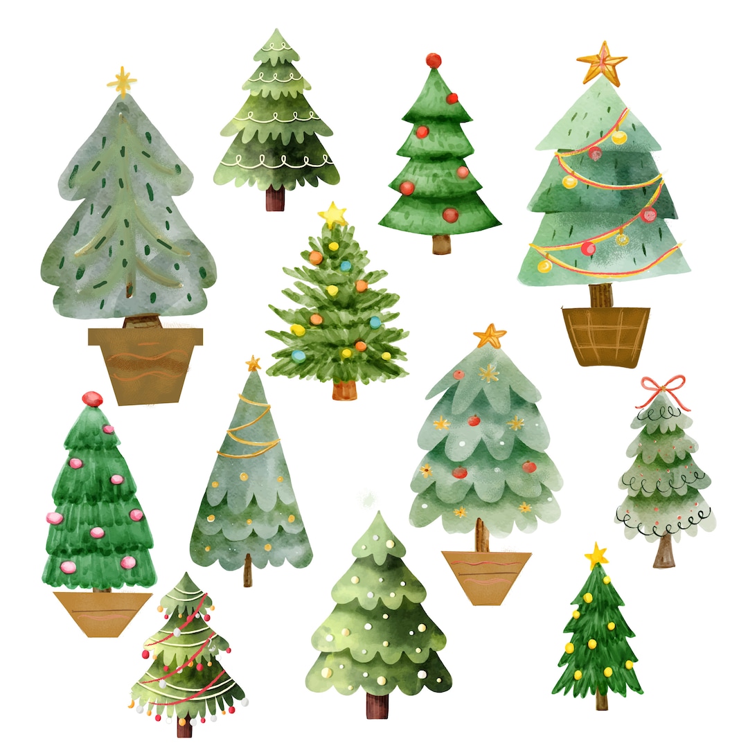 Christmas Trees Clipart,trees PNG, Digital Trees,digital Download ...