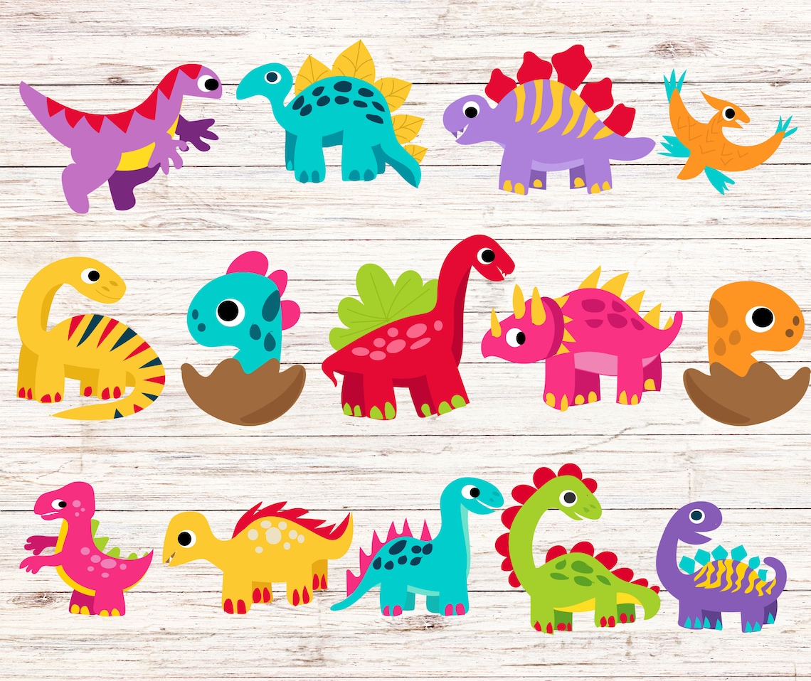 Dinosaur Clipart, Cute Dinosaur Clip Art, Scrapbook Printable ...