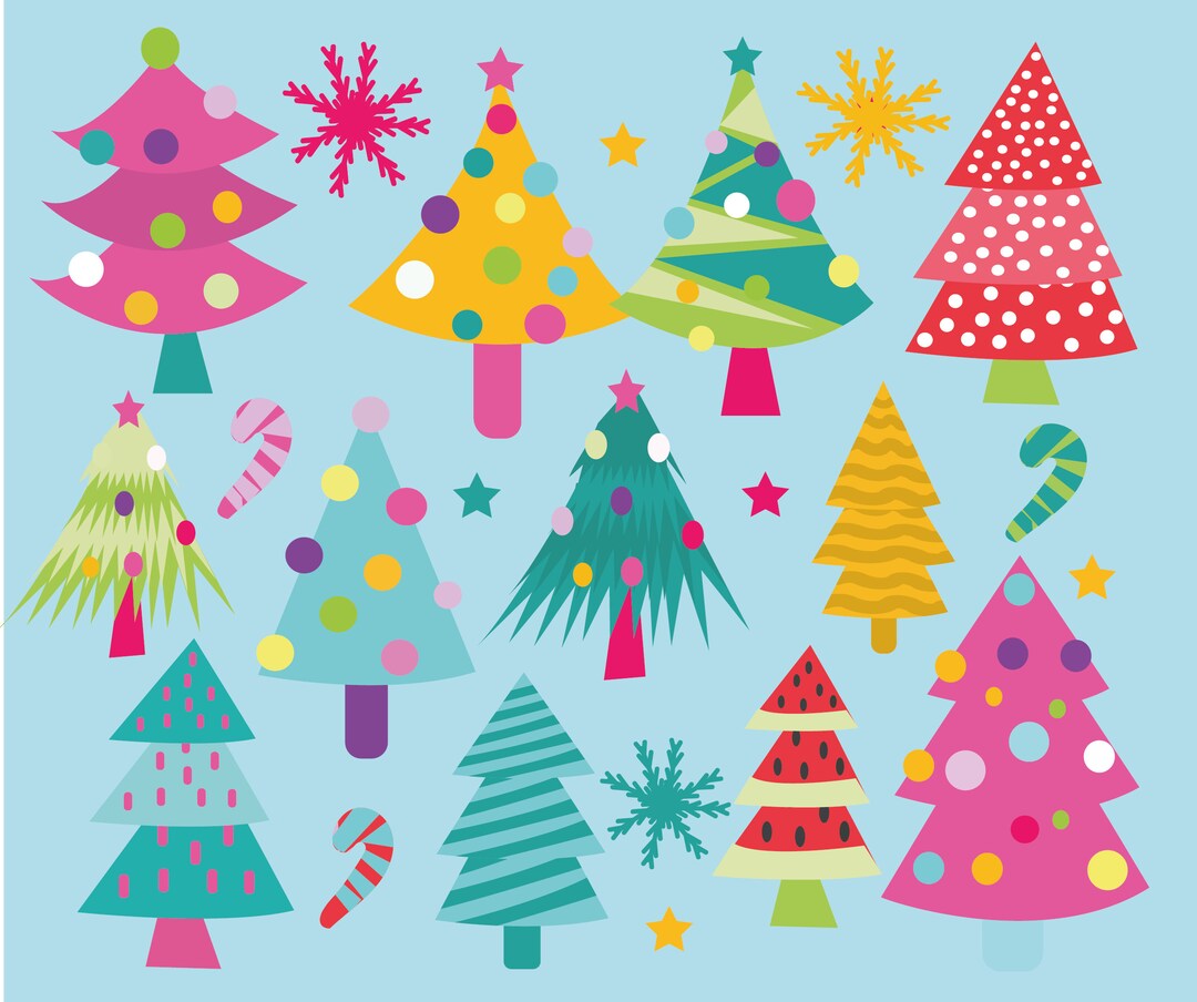Christmas Trees Clipart Commercial Use, Vector Graphics,digital Clip ...