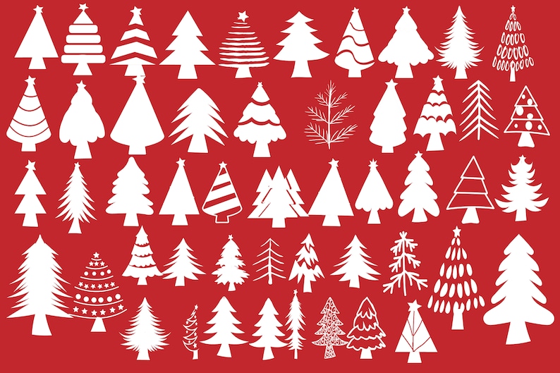 Christmas Tree Svg Bundle, Christmas Svg,christmas Tree Png, Pine Tree ...