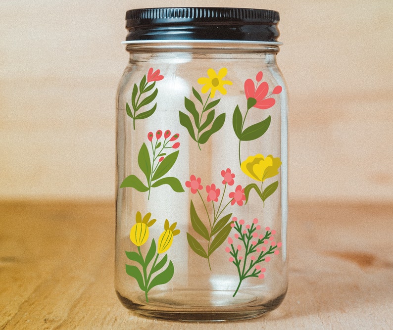 Flowery Branches Sticker Sheet ,flower Stickers, Summer Spring Journal ...