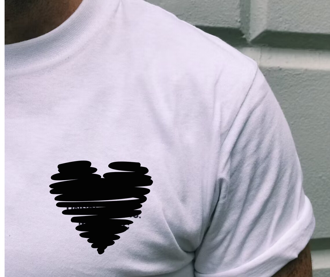 Heart Svg Bundle Hand Drawnlove Sticker Valentines Day Svg - Etsy